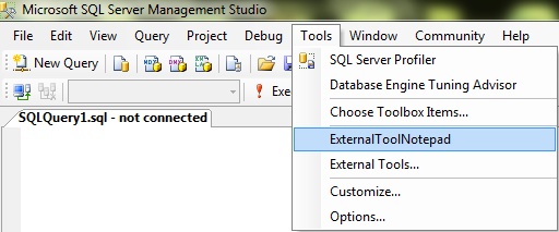SQL Server External Tools – SQLSERVERLEARNER